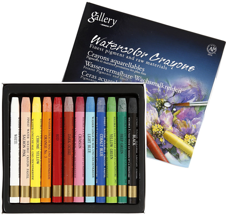 Gallery Aqua Crayons Watercolor Crayon Set 12 pieces hobbygroep